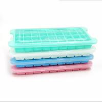 China Food Grade 24 36 Square Ice Cube Silicone Mold with Plastic Type PP and PP Cover for sale