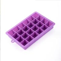 China Food Grade Silicone Ice Cube Trays with Lids 15 Cavity and 24 Cavity Easy Release Molds for sale