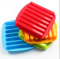 China Multiple-color Ice Stick Mould 7 Cavity Silicone Biscuits Chocolate Mold Ice Cube Tray for sale