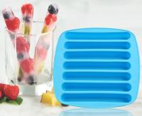 China Multiple-color Ice Stick Mould 7 Cavity Silicone Biscuits Chocolate Mold Ice Cube Tray for sale