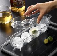 China Ball Ice Box 4 pcs PET Plastic Food Grade Fancy Ice Cube Tray For Kitchen Accessories for sale