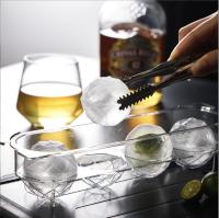 China Ball Ice Box 4 pcs PET Plastic Food Grade Fancy Ice Cube Tray For Kitchen Accessories for sale