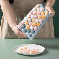 China PP Material Three Sizes Eco-friendly Food Grade Silicone Ice Maker Ice Cube Tray Small Ice Ball Maker Mold for sale