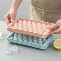 China 33 Grids Round Ball Ice Cube Tray for Ice Cream Tools Made of Eco-Friendly PP Plastic for sale