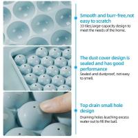 China 33 Grids Round Ball Ice Cube Tray for Ice Cream Tools Made of Eco-Friendly PP Plastic for sale