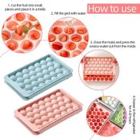China Mini Circle Ice-Cube Trays PP Plastic Round Ice Ball Maker Mold for Freezer for sale