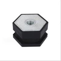 China Rubber and Metal Custom Hexagonal Engine Shock Absorber Pad Foot for Pneumatic Buffer for sale
