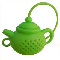 China Silicone Tea Bag Leaf Filter Diffuser Portable Tea Infuser for Creative Teapot Shape for sale