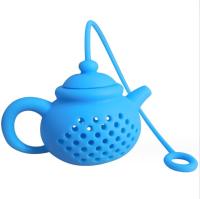 China Silicone Tea Bag Leaf Filter Diffuser Portable Tea Infuser for Creative Teapot Shape for sale