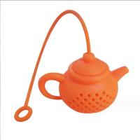 China Silicone Tea Bag Leaf Filter Diffuser Portable Tea Infuser for Creative Teapot Shape for sale