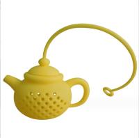 China Silicone Tea Bag Leaf Filter Diffuser Portable Tea Infuser for Creative Teapot Shape for sale
