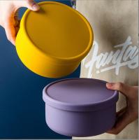 China Food Grade Silicone Bento Lunch Box 1 Lattice Food Storage Container for All Ages for sale