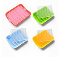 China Cake Tools Food Grade DIY Reusable Silicone Sausage Making Mold With 6 Cavity Hot Dogs Baking Mold for sale