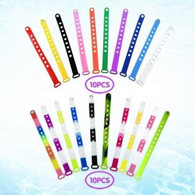China Colorful Silicone Wristband Adjustable Bracelet for Charms and Wrist Strap Shoes for sale