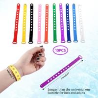 China Colorful Silicone Wristband Adjustable Bracelet for Charms and Wrist Strap Shoes for sale