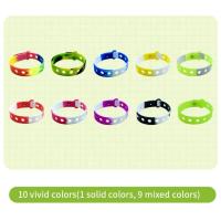 China Colorful Silicone Wristband Adjustable Bracelet for Charms and Wrist Strap Shoes for sale