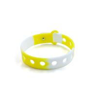 China Customized Multi Color Silicone Wristband For Kids With Holes For Charms By Moulding for sale
