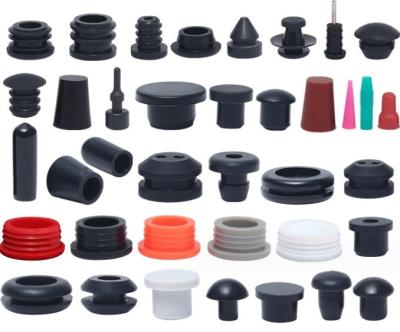 China High Temperature Moulding Silicone Rubber End Cap and Stopper Plug for Custom Assortment for sale