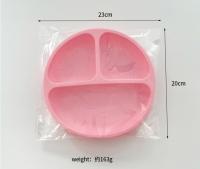 China Silicone Kids Tableware Plate With Suction Cup Dinnerware Type Plate Production for sale