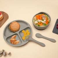 China Food Grade Silicone Baby Plate Set Top Seller Newborn Gift Set with None Design Style for sale