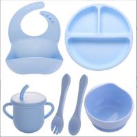 China Silicone Feeding Set Food Grade Baby Silicone Tableware Set for Toddler Children Dining for sale