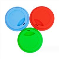 China 8cm and 9cm Silicone Cup Lid Sustainable Tan Color for Coffee Mug Cover for sale