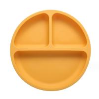 China Soft Food Grade Silicone Baby Feeding 3 Divided Plate for Kids Design Style None for sale