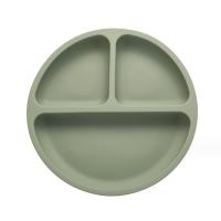 China Soft Food Grade Silicone Baby Feeding 3 Divided Plate for Kids Design Style None for sale