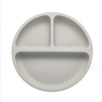 China Soft Food Grade Silicone Baby Feeding 3 Divided Plate for Kids Design Style None for sale