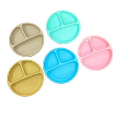 China Baby Tableware BPA Free Light Soft Silicone Plate with Suction Design Style None for sale
