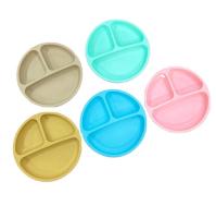 China Food Grade Silicone Plate None Design Style Dinnerware Type Plate for Toddler and Kids for sale