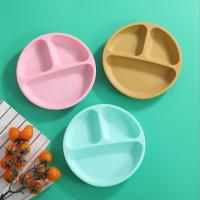 China Food Grade Silicone Plate None Design Style Dinnerware Type Plate for Toddler and Kids for sale