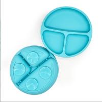 China BPA Free Silicone Non-Slip Baby Dinner Plate with Suction Cup and Food Grade Material for sale