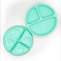 China BPA Free Silicone Non-Slip Baby Dinner Plate with Suction Cup and Food Grade Material for sale
