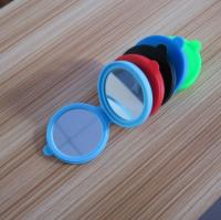China Custom Logo Double Side Silicone Glass Pocket Mirror for Modern Style Makeup Gift for sale