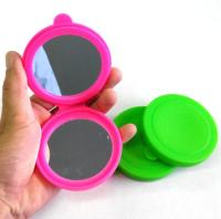 China Travel Makeup Round Makeup Compact Folding Portable Mirror Modern Design for Gift for sale