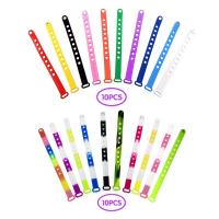 China Customizable Rubber Charm Wristbands for Shoe Charms Adjustable and Moulding Service for sale
