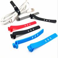 China Colorful Silicone Strap Cable Holder Organizer for Moulding Food Grade USB Cables for sale