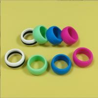 China 18mm Silicone Wedding Ring Suitable for Men and Women Colorful Design Food Grade Material for sale