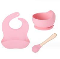 China Get Your Silicone Feeding Set Plate Bowl Bib and Spoon for Your Little One's Mealtime for sale