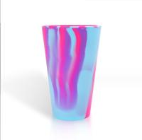 China Unbreakable 16 Ounce Silicone Cups for Parties Sports and Outdoors Stocked Design for sale