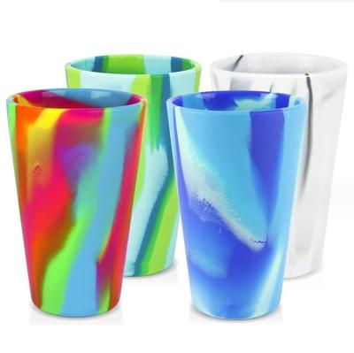 China Versatile 14oz Unbreakable Silicone Stemless Wine Glass Cup for Parties for sale
