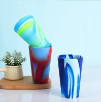 China None Design Style Silicone Drinking Cups 16 Ounce Unbreakable Pint Glass for Traveling for sale