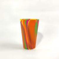 China Foldable Anti-fall Outdoor Travel Silicone Wine Tumbler Cup 600ml Egg Shape Drinkware for sale