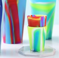 China 12oz Customized Logo Mugs Silicone Material Insulated Travel Tumbler Cup with Handle for sale