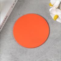 China Round Custom Printed Logo Coaster for Drink Cup Mat Soft PVC Coaster in Durable Material for sale