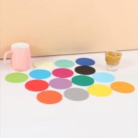China Table Mat Drink Coaster PVC Waterproof Heat Insulation Round Fashion Colorful Coasters for sale