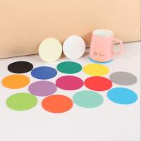 China Table Mat Drink Coaster PVC Waterproof Heat Insulation Round Fashion Colorful Coasters for sale