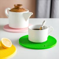 China Silicone Drink Coaster Non-slip Pot Holder Table Placemat for Kitchen Accessories for sale