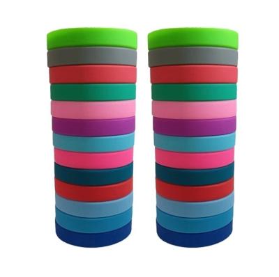 China Moulding Service Customizable Debossed Color Filled Silicone Wristband with Logo for sale